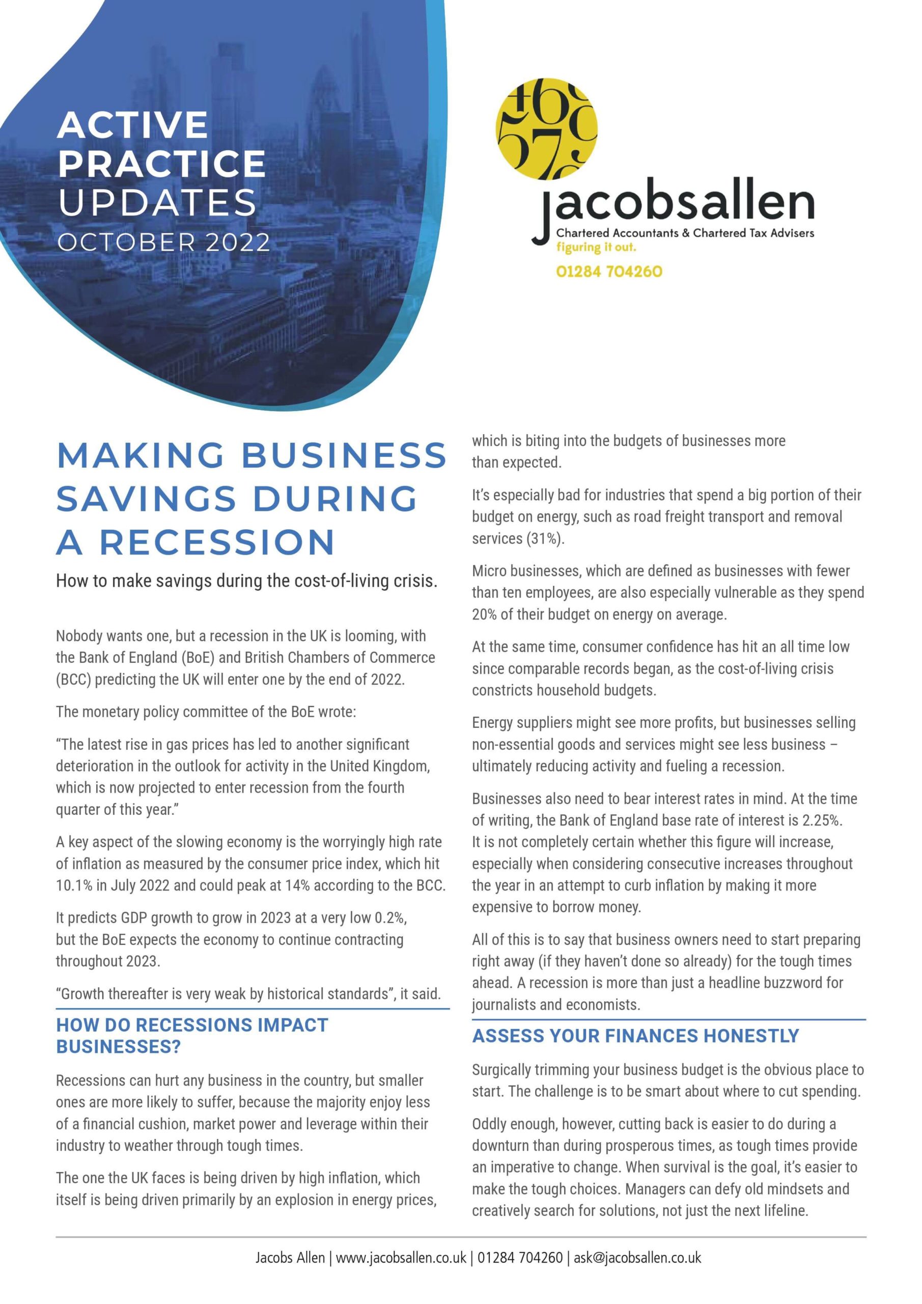 apu-Making business savings-oct22 | Jacobs Allen